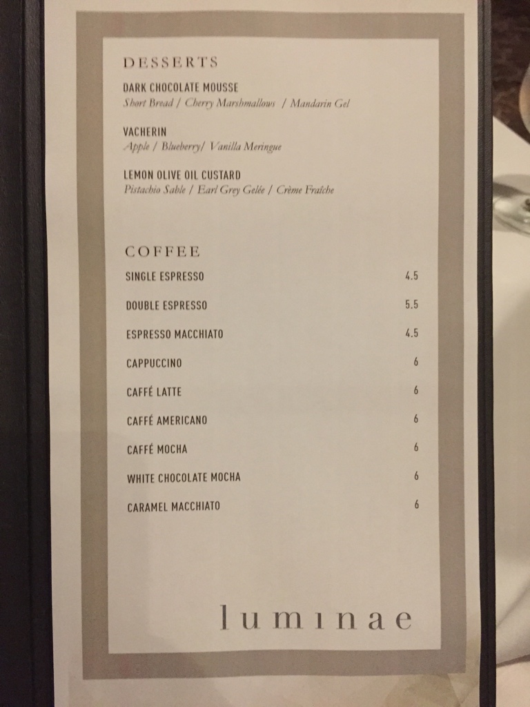 Luminae 14 days of menus - Celebrity Cruises - Cruise Critic Community