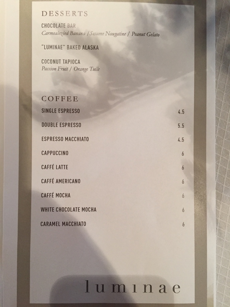 Luminae 14 days of menus - Celebrity Cruises - Cruise Critic Community